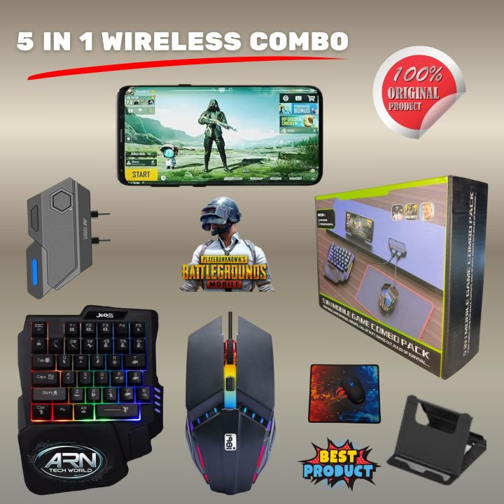 5 in 1 Mobile Bluetooth Gaming Combo Pack | Daraz.com.bd