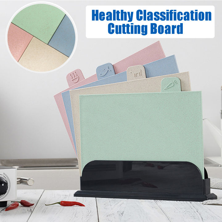 5pc Chopping Board Kitchen Set Classification Colour Coded Cutting ...