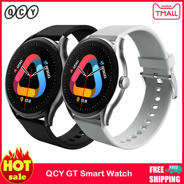 QCY GT Smart Watch 1.43-inch AMOLED Display Bluetooth Calling IPX8 Rating Sports Modes Up to 10 ...