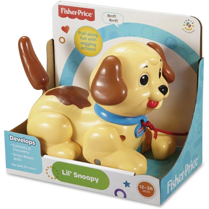 Fisher-Price Brilliant Basics Lil Snoopy Pull Along Toy For Kids- H9447 ...