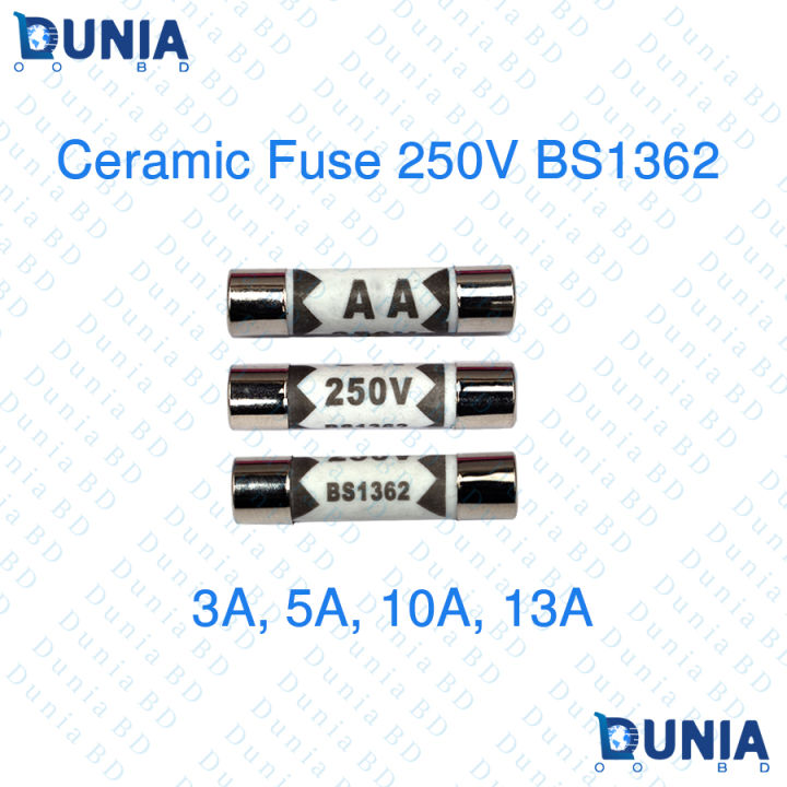 Ceramic Fast Blow 6x25mm Fuse for Plug & Socket Circuits | Daraz.com.bd