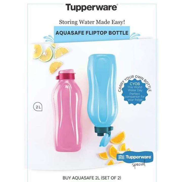 Tupperware 2 Ltr Aquasafe Flip Top Bottle ( Purple, 2L ) The King of ...