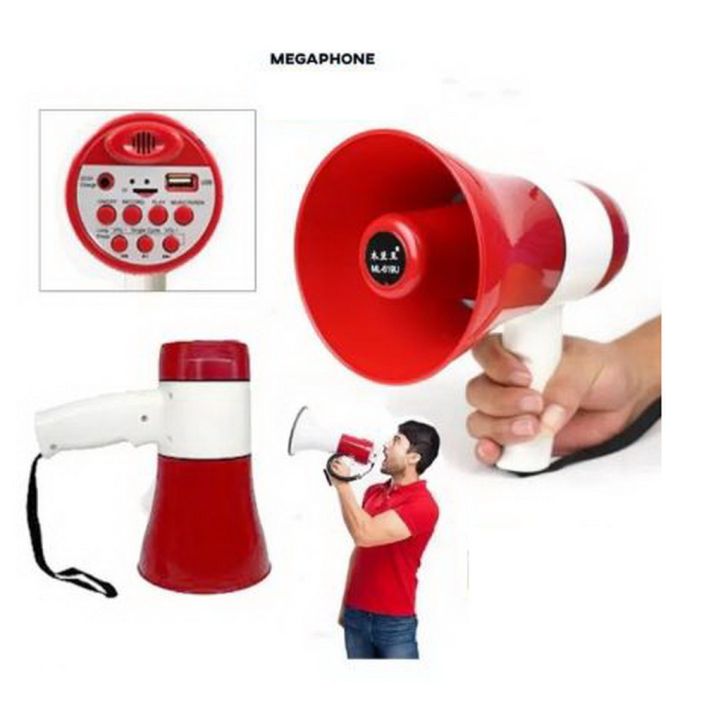 Hand Mike Handheld Lithium Megaphone 619U with built-in siren | Daraz ...