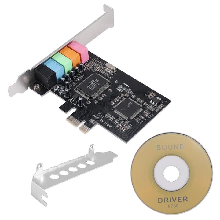 PCIe Sound Card 5.1, PCI Express Surround Card 3D Stereo Audio with ...