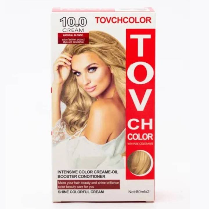 TOVCH HAIR COLOR CREAM Natural Blonde 10.0 -30x2 ml | Long-lasting Hair ...