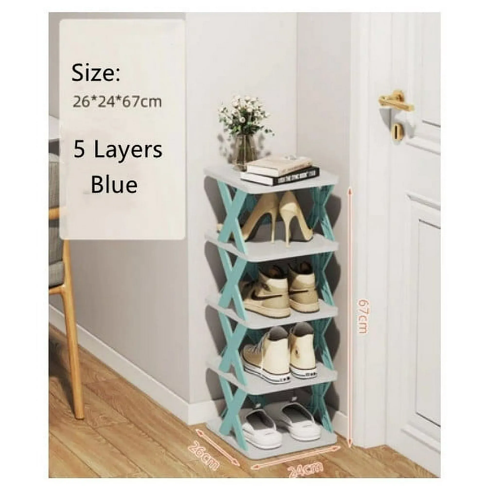 Creative 5-layer Shoe Rack Storage Organizer Simple Plastic Household ...