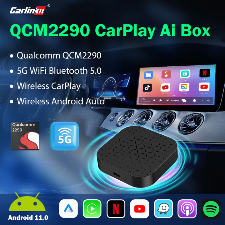 Carlinkit Portable CarPlay Ai Box Android 11 TV Box QCM2290 Wireless ...