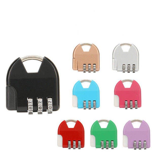 3 Digit Combinations Mini Padlock Travel Suitcase Luggage Security ...