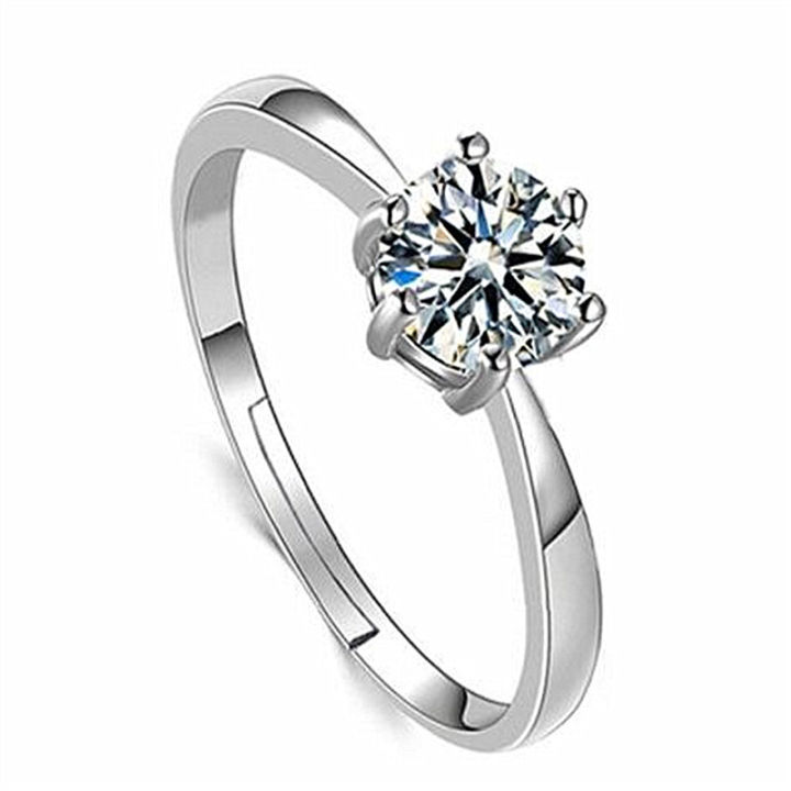 New in 925 Sterling Silver Heart LOVE Zircon Women's Ring | Daraz.com.bd