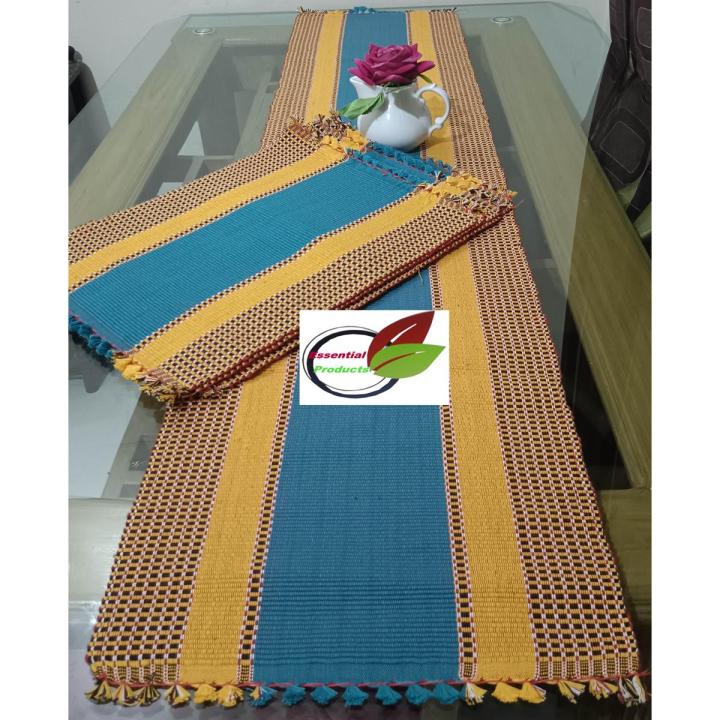 Dining Table Runner With 6 Pcs Mat - Elevate Your Dining Experience ...