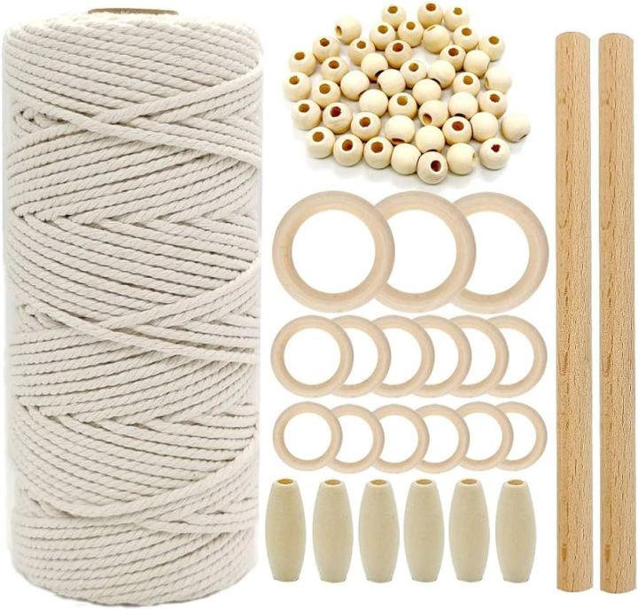 2 Sizes- Mehegony Wood Macrame Stick Doyel Rod for DIY Craft Making ...