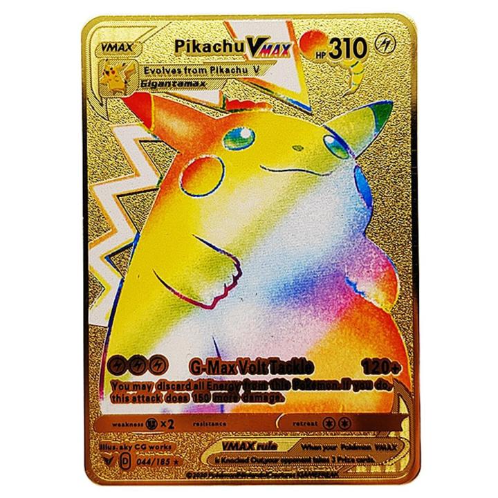 【Serendipity party】Iron Shiny Cards Golden Pokemon Letter Metal Pikachu ...