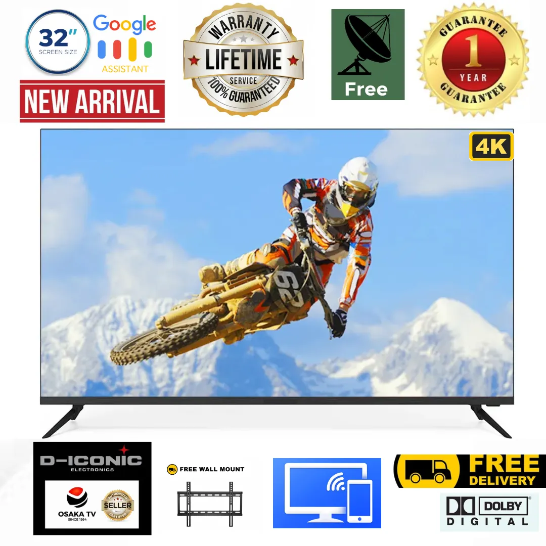OSAKA 32 Smart Frameless 2/16 GB 4k Voice control TV With 1 year Panel ...