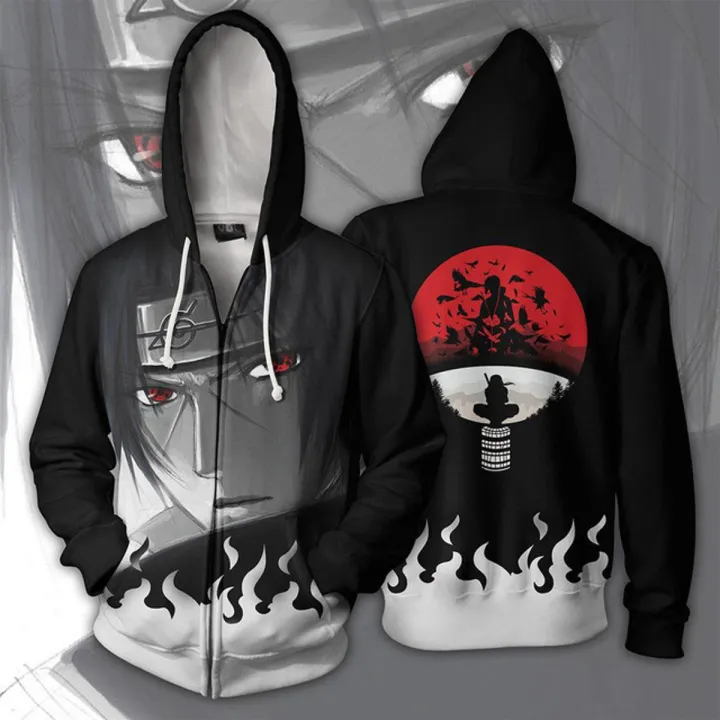 Anime Zipper Autumn Hoodies Men Women Cosplay Akatsuki Hoodie 3D Print ...