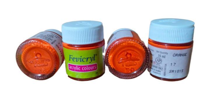 Fevicryl Acrylic Color (Orange)- 10 ml, Product Of Fevicol, Made In ...