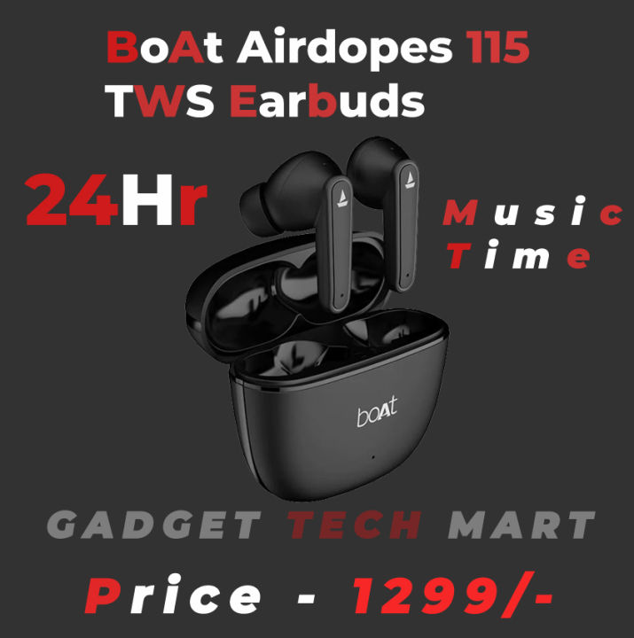 boAt Airdopes 115 TWS Earbuds with ENx & Beast Mode and ASAP Charge ...