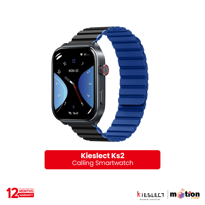Kieslect KS2 Calling 2.01" FHD AMOLED 3ATM Smart Watch (Double Strap + Protector) | Daraz.com.bd