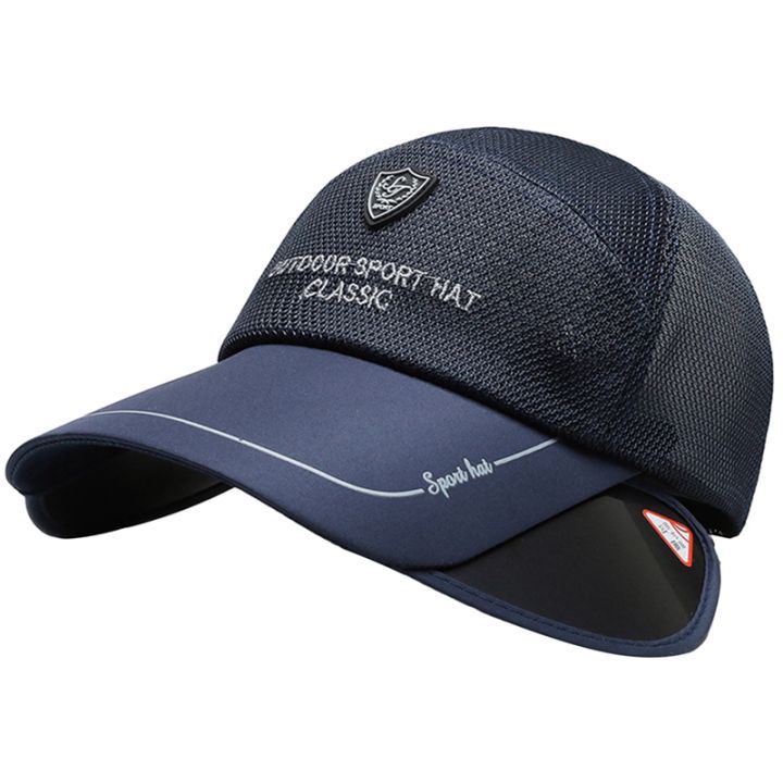 【Best-Selling】 2021 Summer Mesh Breathable Caps Retractable Visor Hat ...