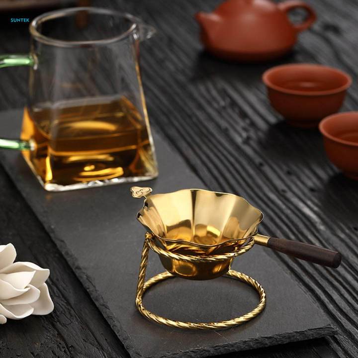 Wooden Handle Tea Strainer Tea Leaf Infuser for Tea Kitchen | Daraz.com.bd