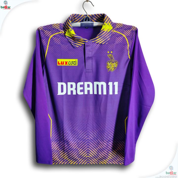 Kolkata Knight Riders Full Sleeve Cricket Jersey For Men - KKR Long ...