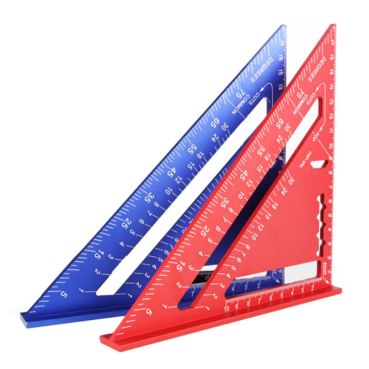 Triangle ruler 7-inch cast aluminum carpenter set right angle metric ...