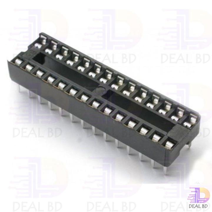 5Pcs 28 Pin IC Base 28 Pin PCB Mount Low Cost IC Socket DIL DIP IC ...