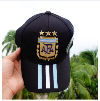 Black Argentina Three Star Embroidered AFA Logo 3-Stripe Cap | Daraz.com.bd
