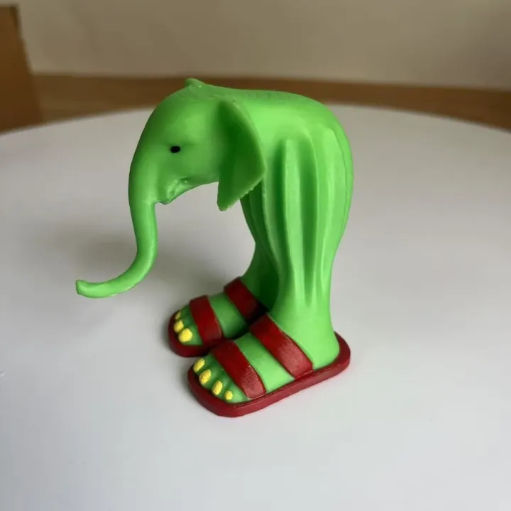 Colorful PLA 3D Printed Elephant Model Italian Brainrot Tralalelo ...