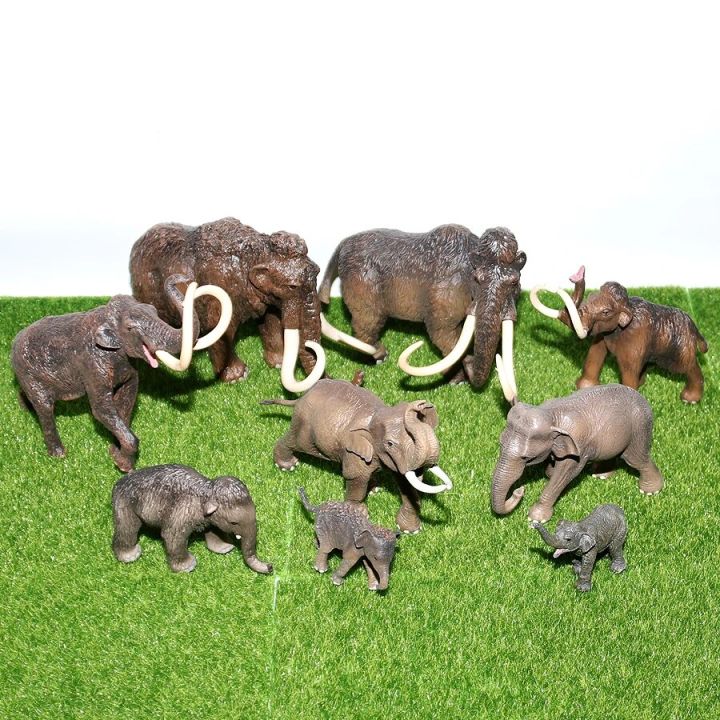 【Must-have】 Realistic Plastic Elephant Woolly Mammoth Wild Animals ...