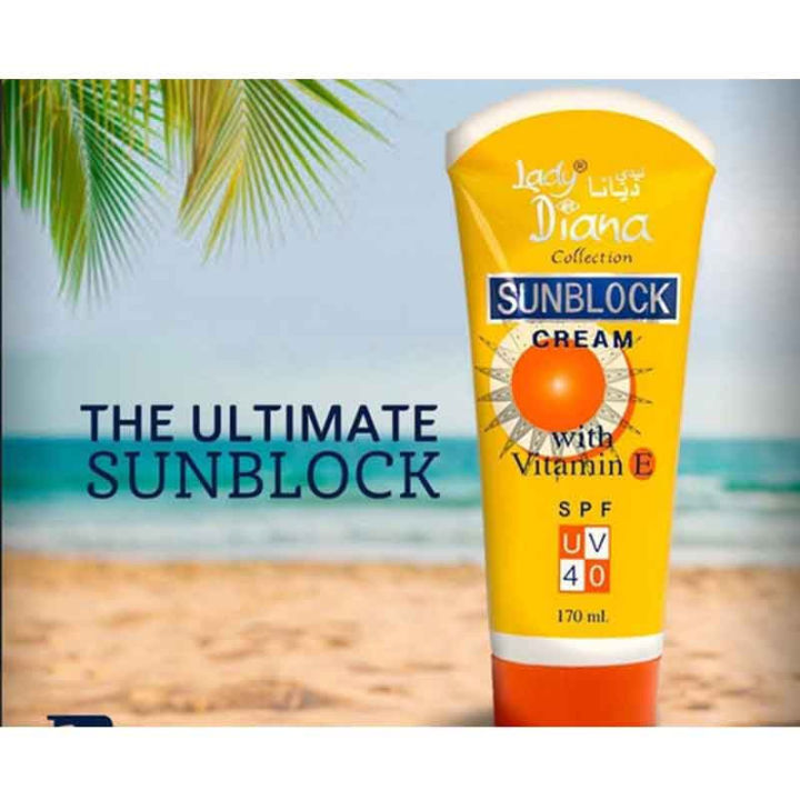 Lady Diana Collection Sunblock Cream SPF40 with Vitamin E - 170ml | Daraz.com.bd
