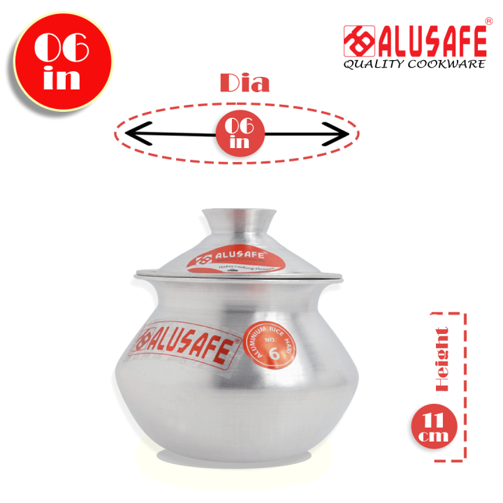 Alusafe Aluminum Rice Hari 06 inch ( 15*12cm) | Daraz.com.bd