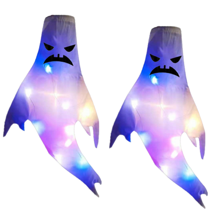 Halloween Decorative Venue Layout Props, Ghost Fan LED Glow Ghost ...