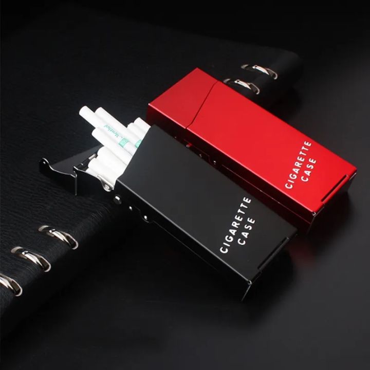 Modern Aluminum Alloy Cases Cigarette Case Holder Pocket Box Storage ...
