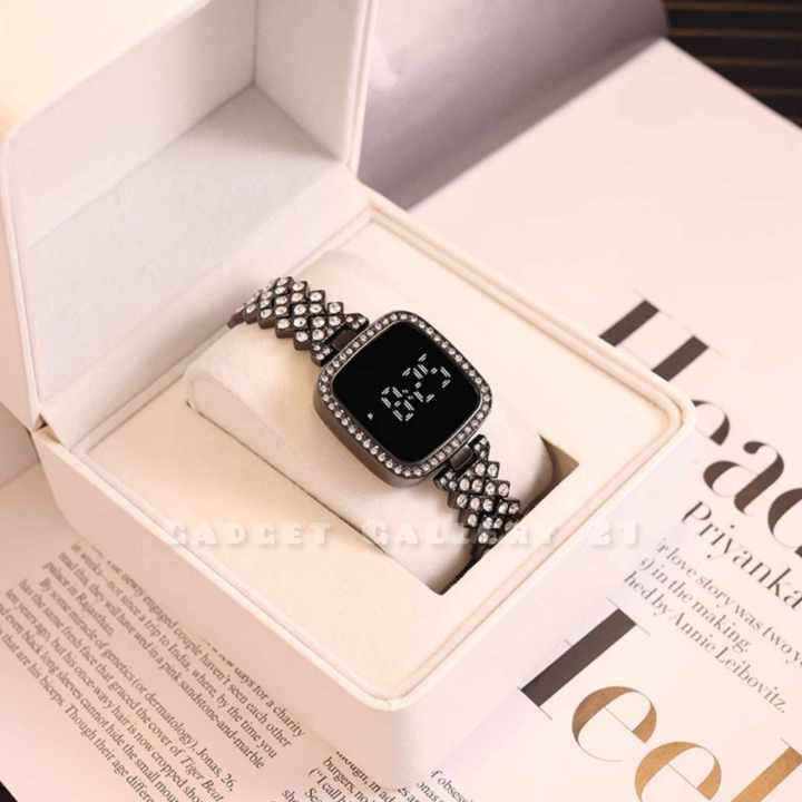 Trendy Diamond Chain Bracelet Touch Screen Ladies Watch With Box ...