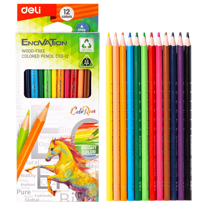 Deli C113-12 Color Pencil -12 Colors | Daraz.com.bd