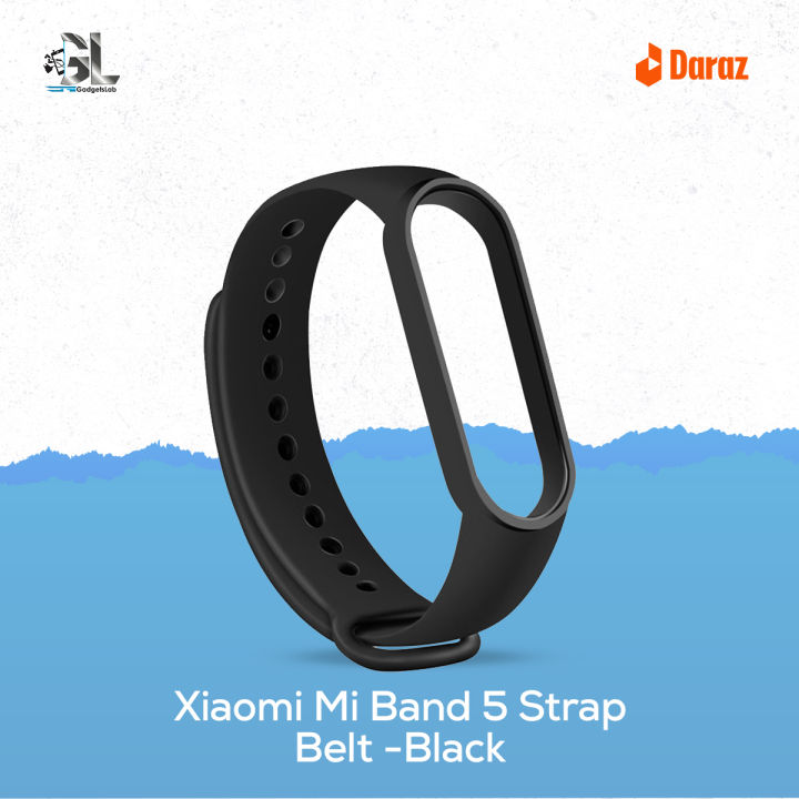 Xiaomi Mi Band 5 Strap Belt -Black | Daraz.com.bd