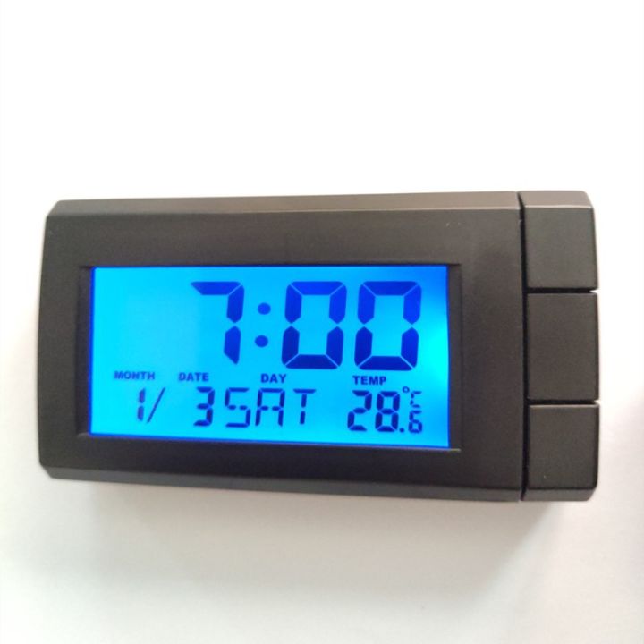 New Mini Car Electronic Clock Simple Calendar Time Temperature ...