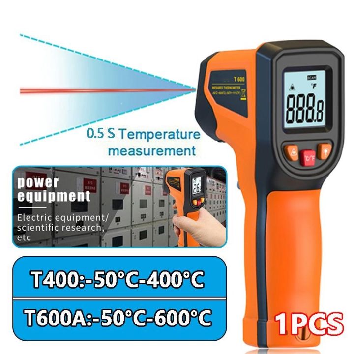 1PC -50~400℃/-50~600℃ Digital Infrared Thermometer Non-contact Laser ...