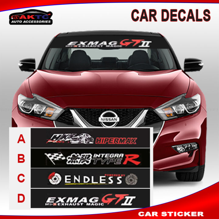 Exmag GTCar Universal Windshield reflective sticker Sport Windshield ...