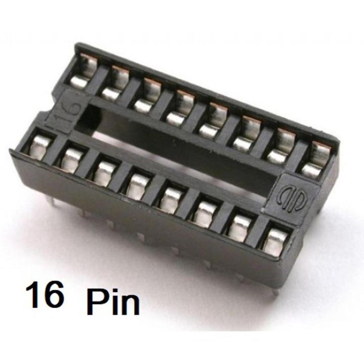 5Pcs- 16Pin IC Base 16 Pin Leads PCB Mount Low Cost IC Socket DIL DIP ...