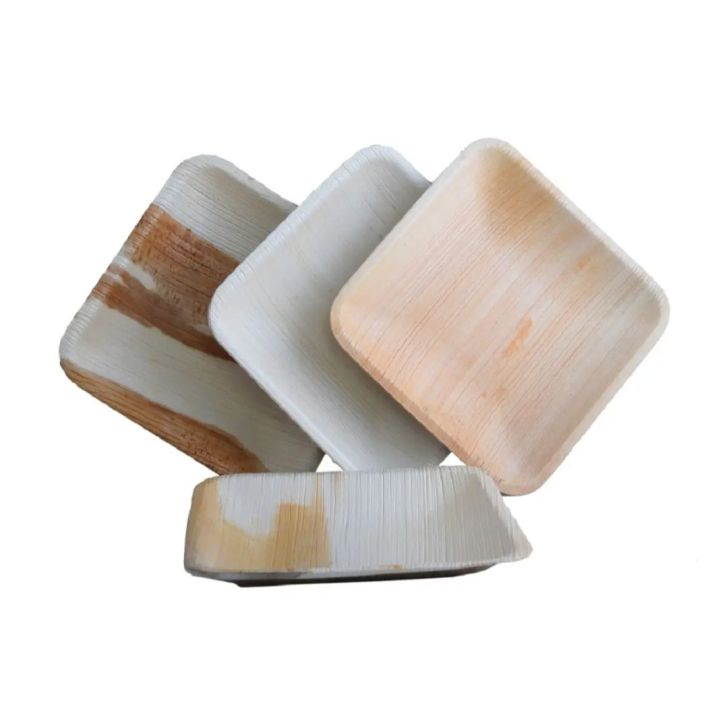 9.5 Inch Square Flat Areca Leaf Plate - Eco-Friendly Supari Patar Plate ...