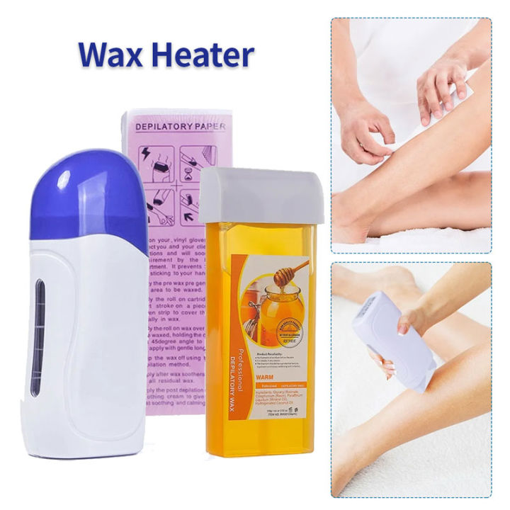 【Online】 Portable Wax Depilatory Roller Machine Wax Heater Set Hair ...
