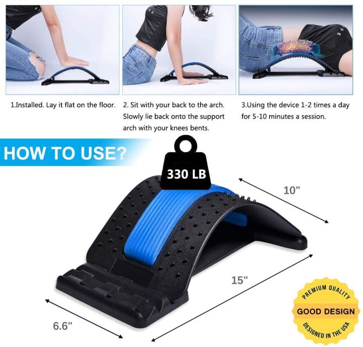 Lumbar Back Stretcher, Magnetic Acupressure Points Back Pain Relief ...