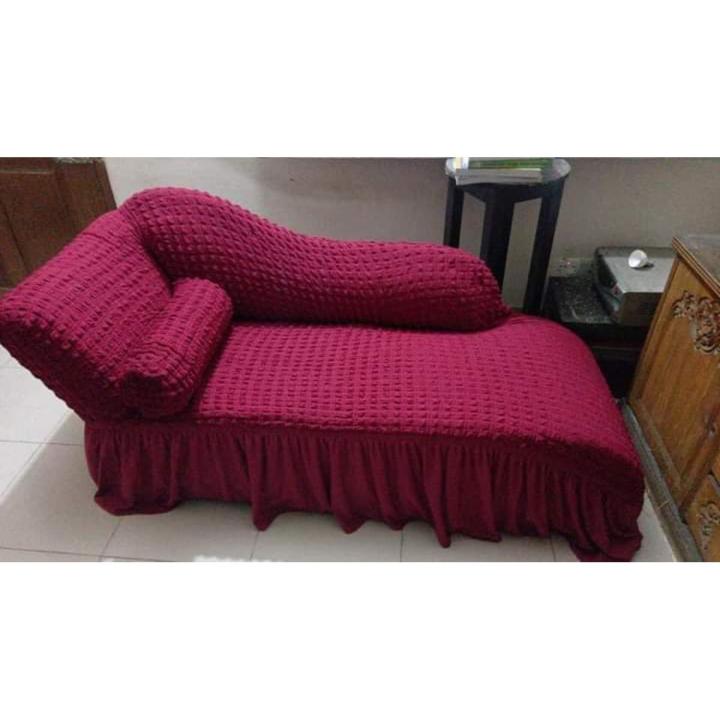 Spandex 3 Sits Maroon Color Divan Cover | Daraz.com.bd