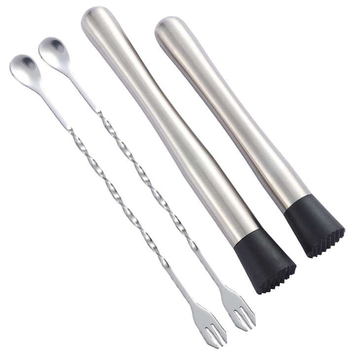 Cocktail Muddler 10Inch &8Inch 304 Stainless Steel for Making Delicious ...