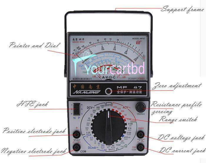 Analog Multimeter (MF47) with ISO Certified Analog multimeter | Daraz ...