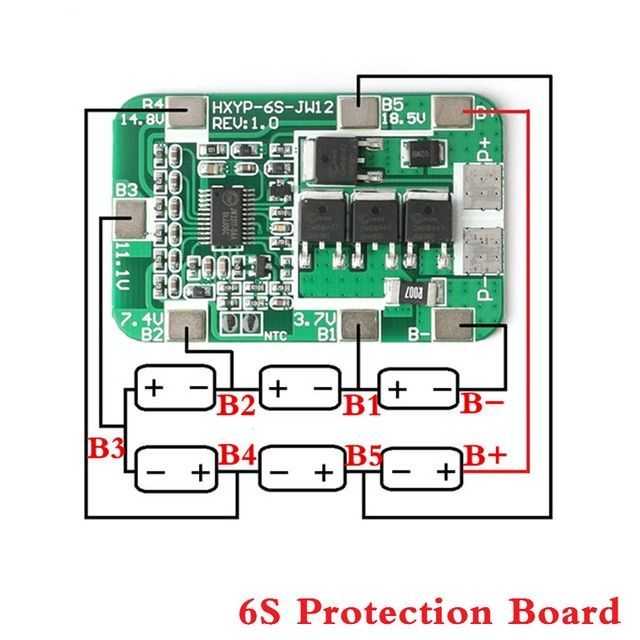 6S 12A BMS Module Lithium Battery Charger Protection Board | Daraz.com.bd