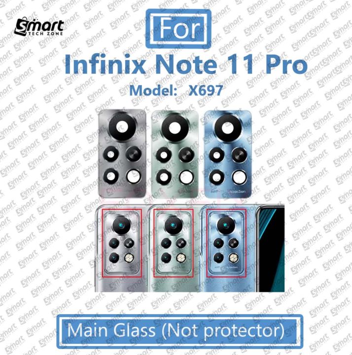 For Infinix Note 11 Pro X697 Main Camera Glass Lens Frame Replacement ...