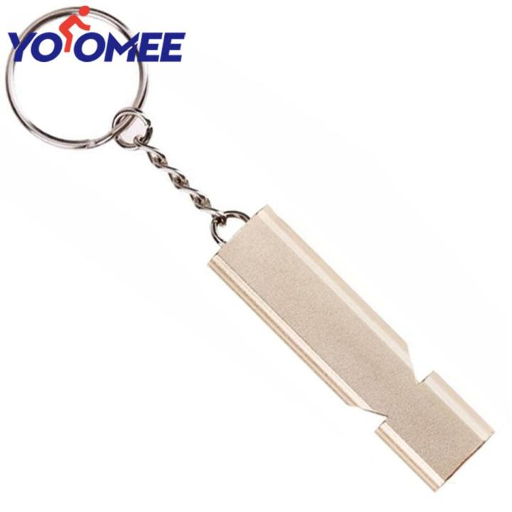 Yoomee 1 Pcs Whistle Keychain Double Pipe High Decibel Outdoor ...