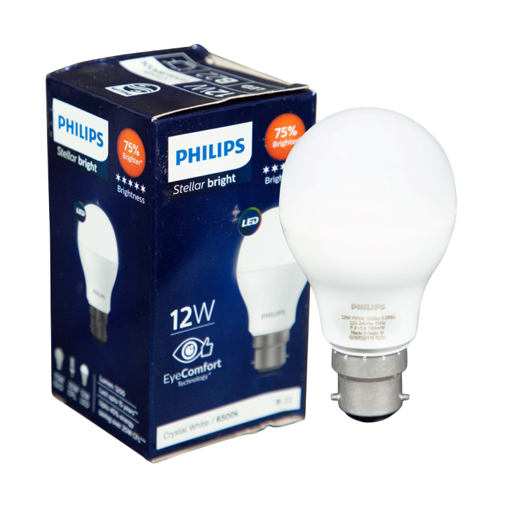 Philips Ace Bright 12W 1200lm B22(Pin Type) 6500K A60 Cool Day Light ...